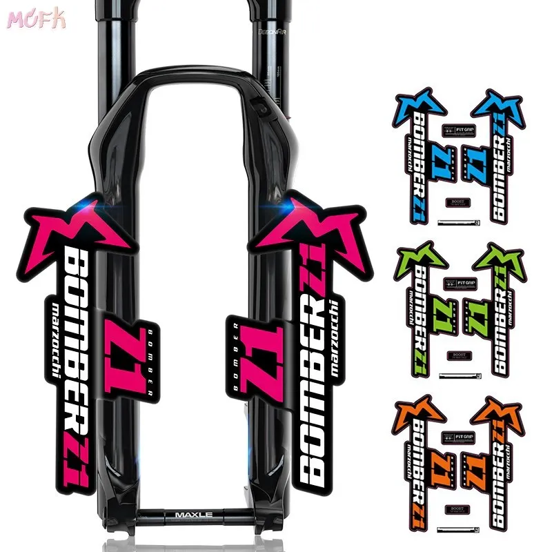 1 set Marzocchi BOMBER Z1 Bicycle Stickers 2022 Style pvc Fork Stickers ...