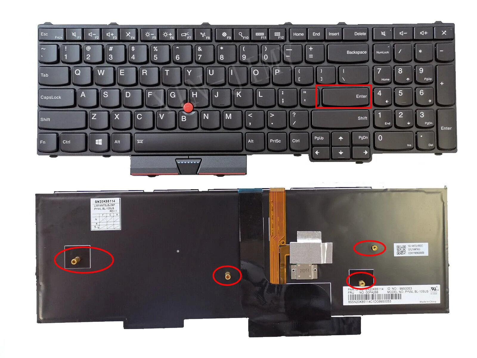 US-Backlit-New-Laptop-Keyboard-for-Lenovo-ThinkPad-P50-P51-P70-P71 ...