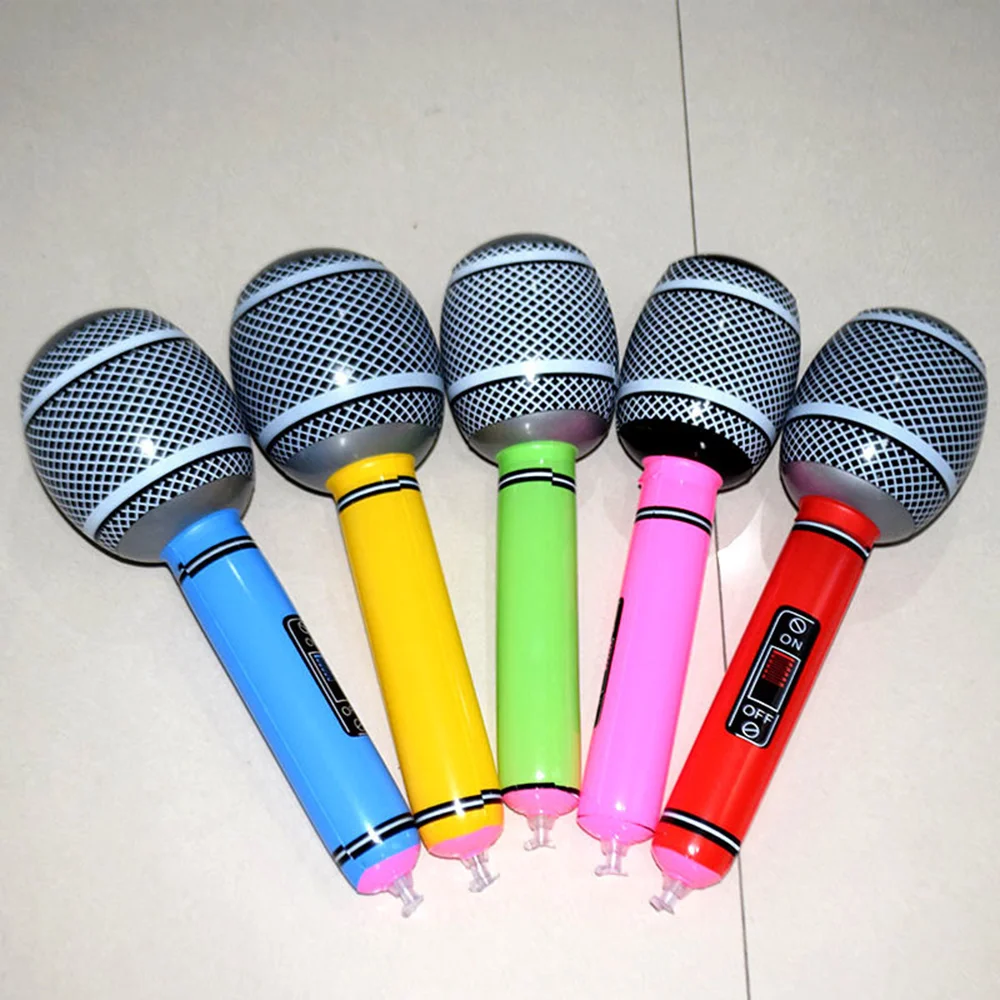 5-Pieces-80s-Birthday-Decoration-Inflatable-Microphones-Blow-up ...