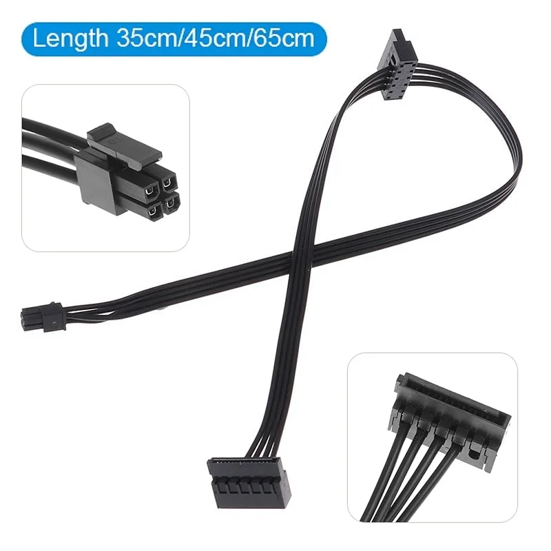 45cm 4 Pin To SATA Power Supply Cable Mini 4 Pin To 2 Sata SSD Power ...