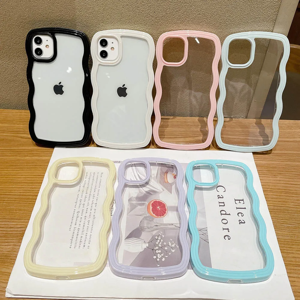 Candy-Color-Wavy-Border-Transparent-Shockproof-Phone-Case-for-iPhone-14 ...