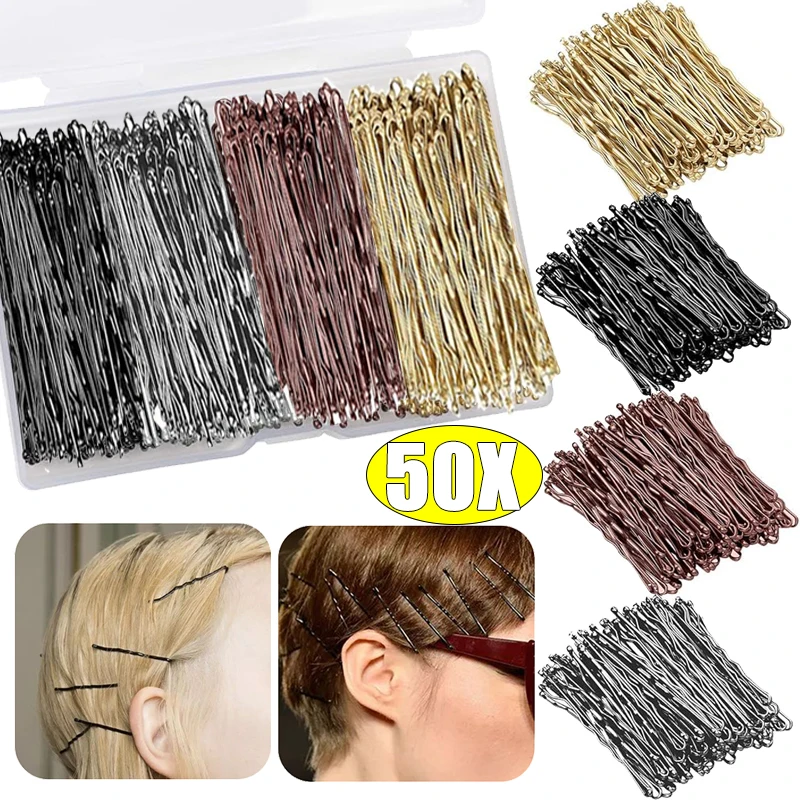 50-60pcs-Simple-U-Shape-Metal-Thick-Tight-Hair-Clips-Bobby-Pins ...