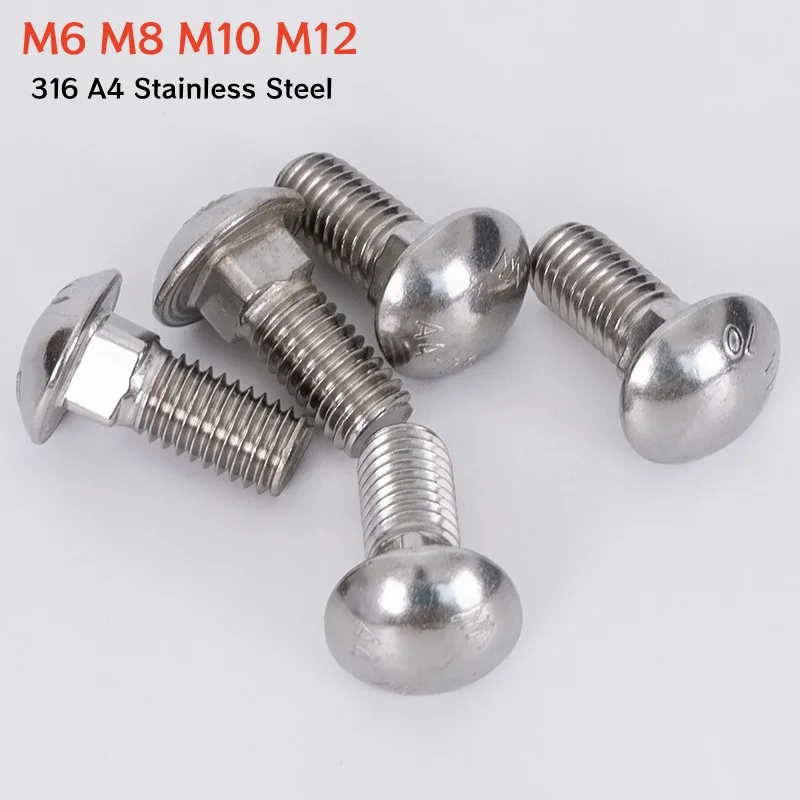 M6 M8 M10 M12 316 A4 Stainless Steel Truss Round Head Square Neck ...