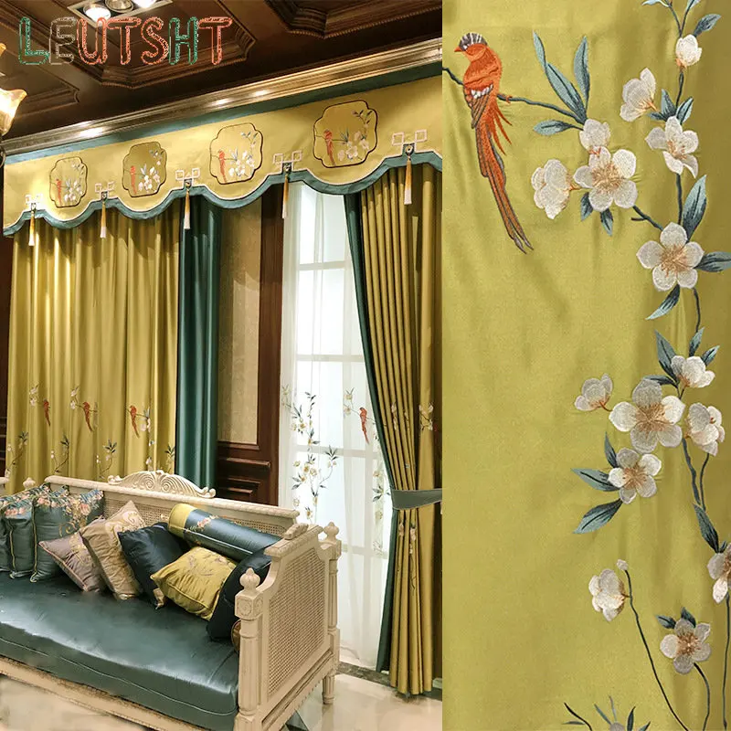 Chinese-Style-Curtains-for-Living-Dining-Room-Bedroom-Luxury-Classical ...