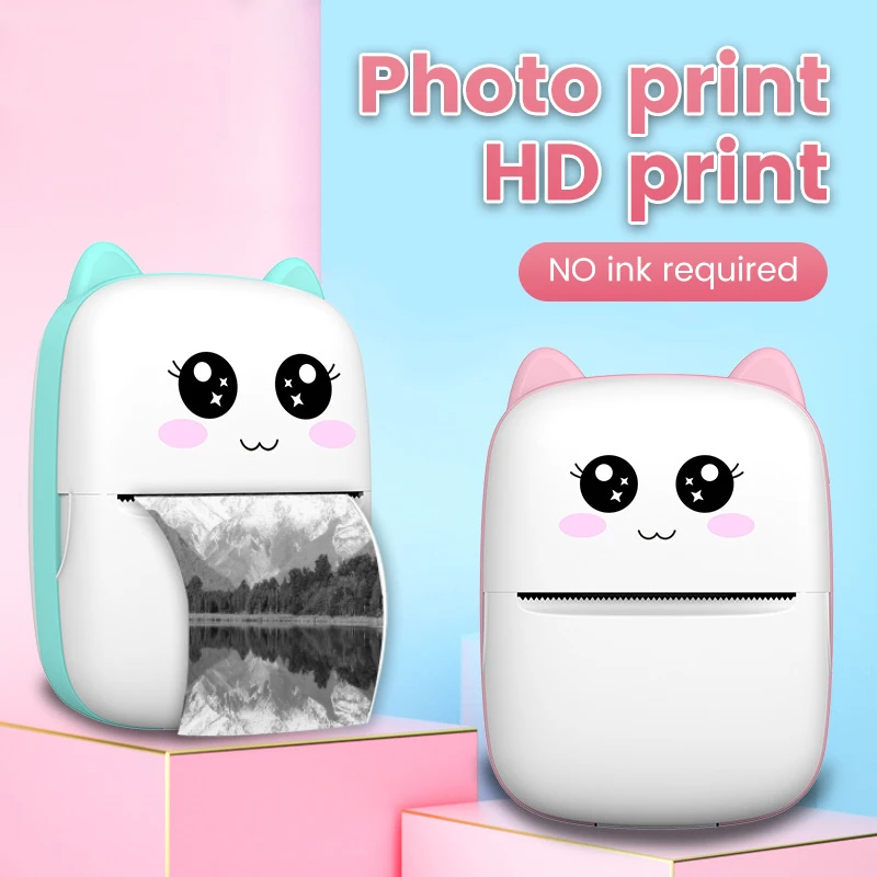 Mini-Printer-Portable-Cartoon-Cat-Thermal-Printer-HD-Mini-Smart-Pocket ...