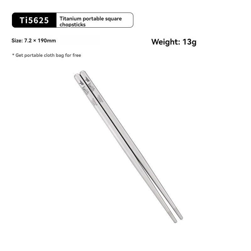 Keith-Pure-Titanium-Chopsticks-Portable-Outdoor-Picnic-Travel-Camping ...