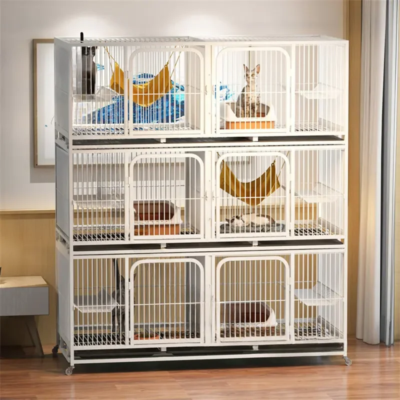 Indoor-Cages-Breeding-Cages-Three-layer-House-Household-Cat-Cabinet-Dog ...
