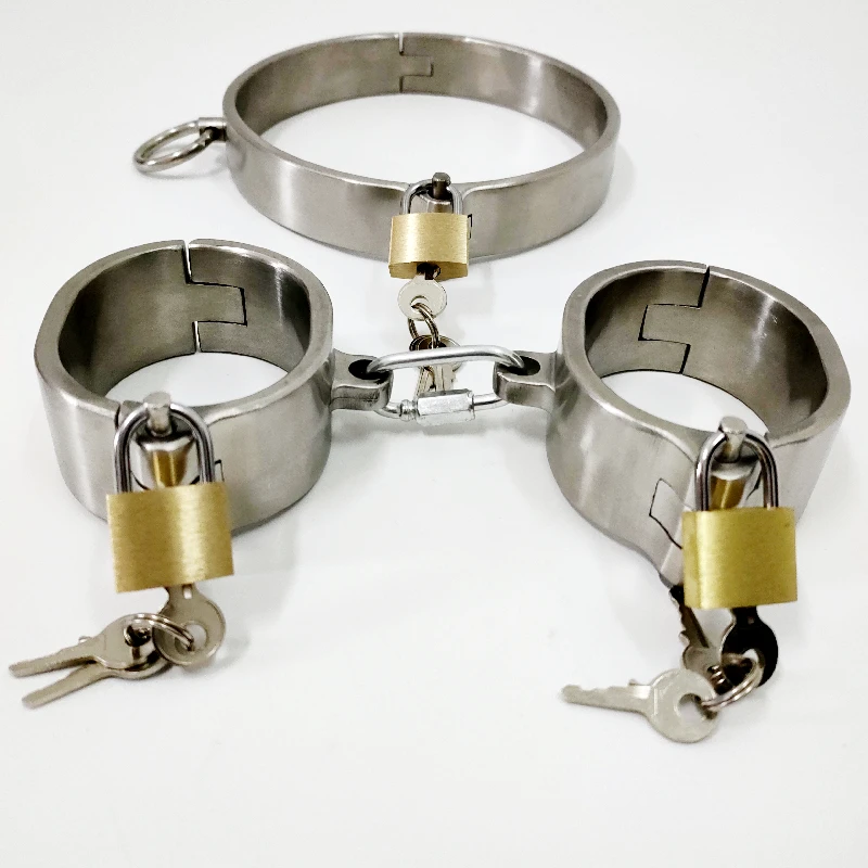 Menottes - femme - Chaîne amovible Bdsm, ensemble collier'esclave ...