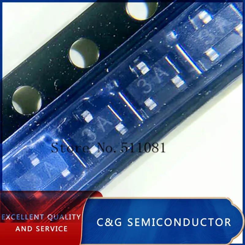 100pcs BC856A BC856 3A SOT 23 65V 100mA Transistor|Circuitos integrados| - AliExpress