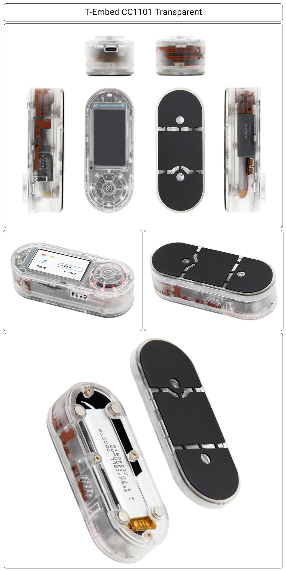 T-Embed CC1101 ESP32-S3 Макетная плата маломощного радиочастотного ...