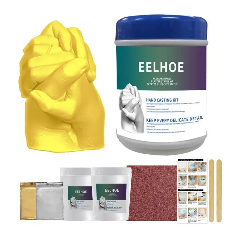 DIY-Couples-Hands-Casting-Kit-3D-Hands-Mold-Baby-Plaster-Mold-Kit-Hand ...
