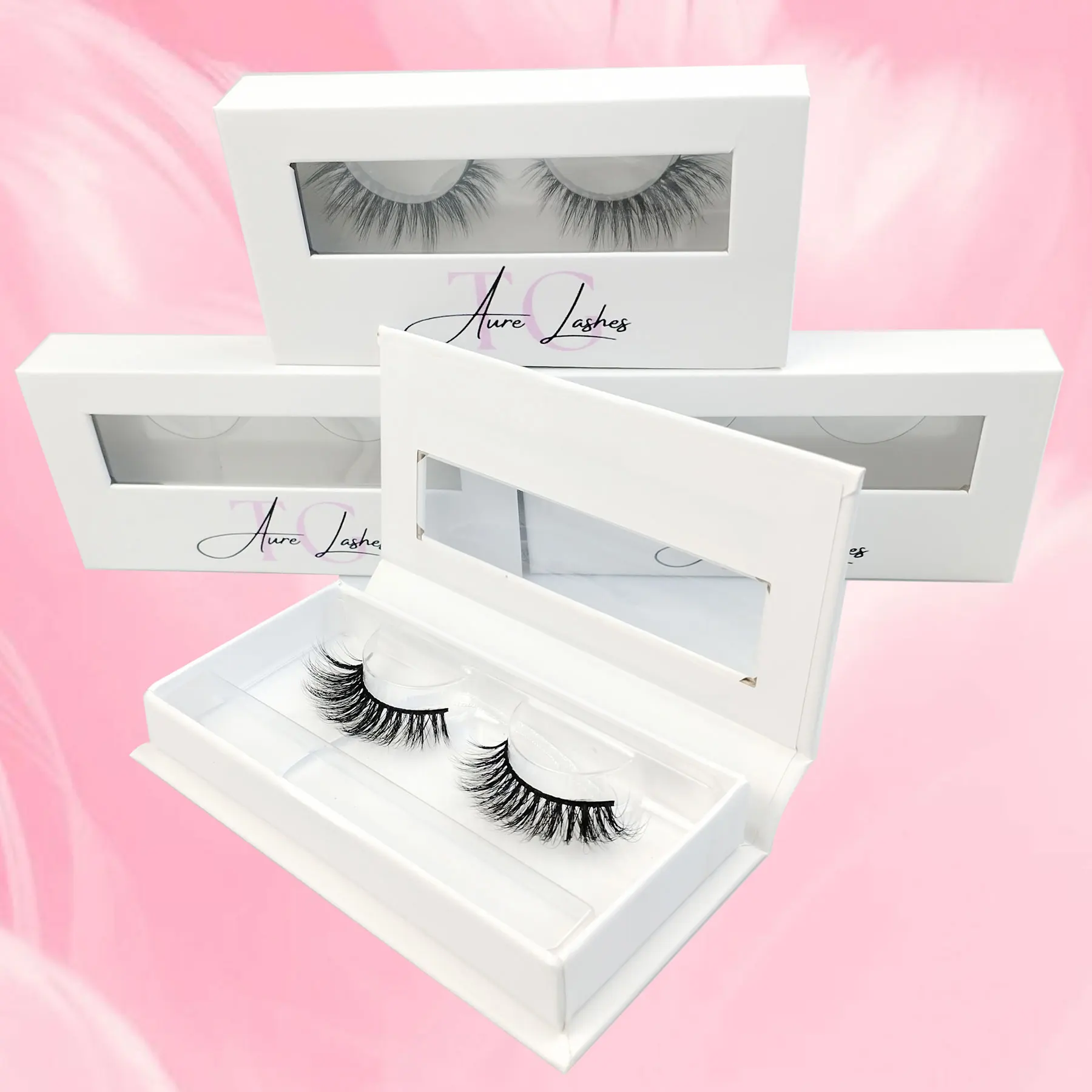 Customize-box-logo-Label-Magetic-eyelash-package-With-Tray-Faux-Natural ...