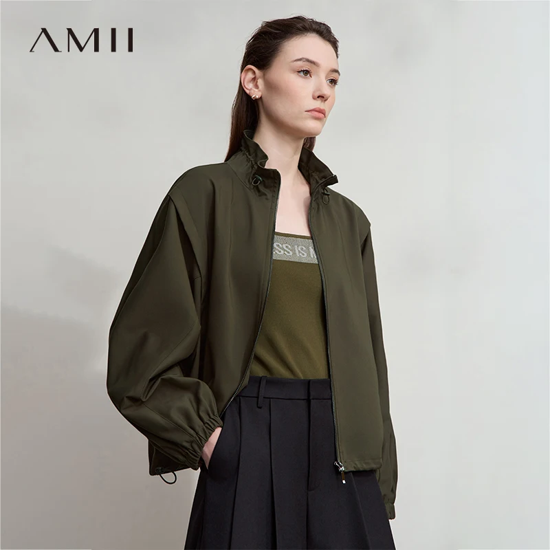 AMII Women's Jackets 2025 Autumn New In Coats And Jackets Office Cotton ...