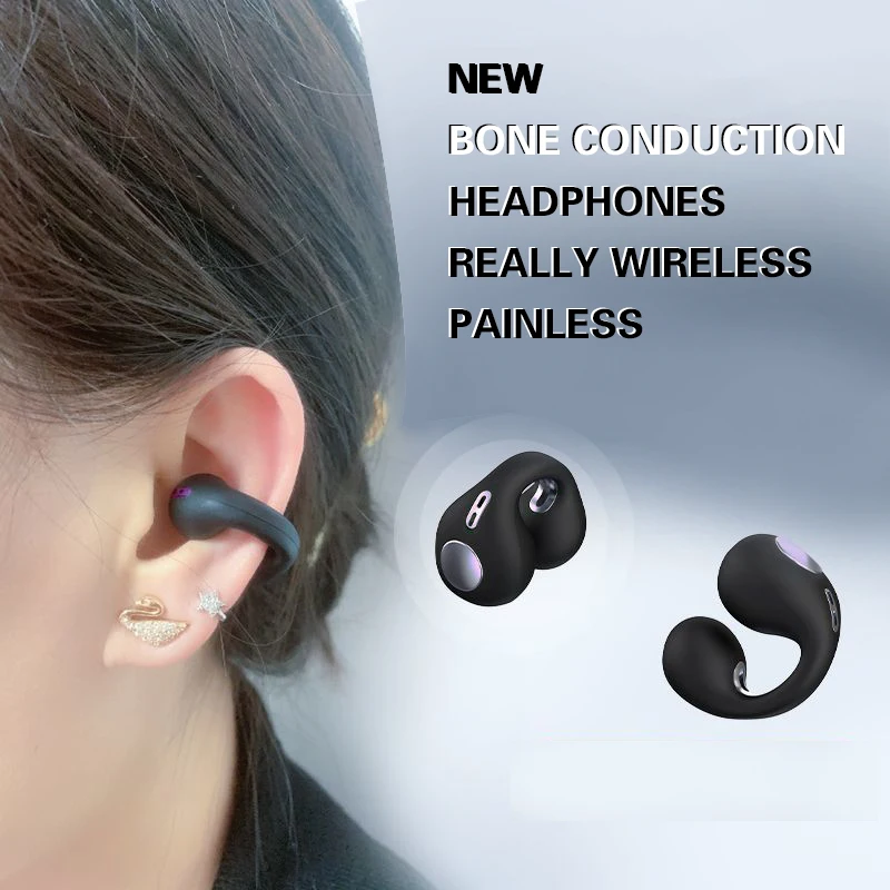 Wireless-Ear-clip-Bone-conduction-bluetooth-Headphones-For-Ambie ...