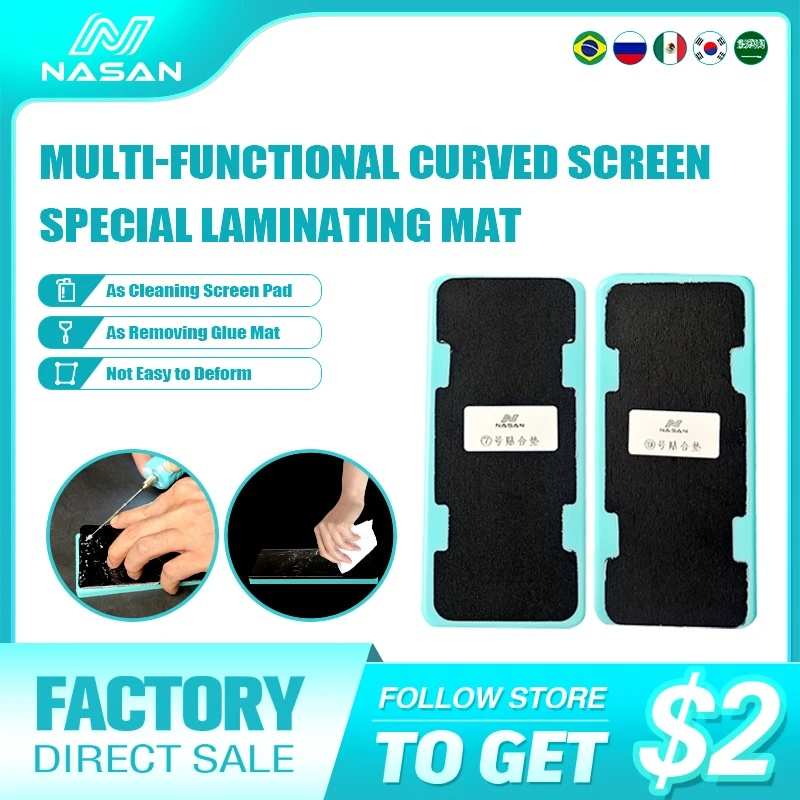 NASAN-Curved-Screen-Laminating-Pad-Magic-Anti-slip-Wash-lamination-Mat ...