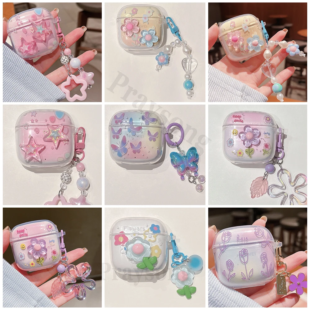 DIY Case for Huawei Freebuds SE3 Cover Creative Flowers Decoration for ...