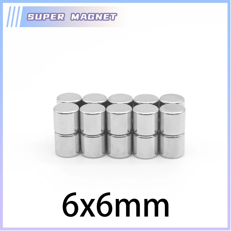 50-100-150-200-300PCS-6x6-mm-Round-Strong-Powerful-Magnetic-Magnet-N35 ...