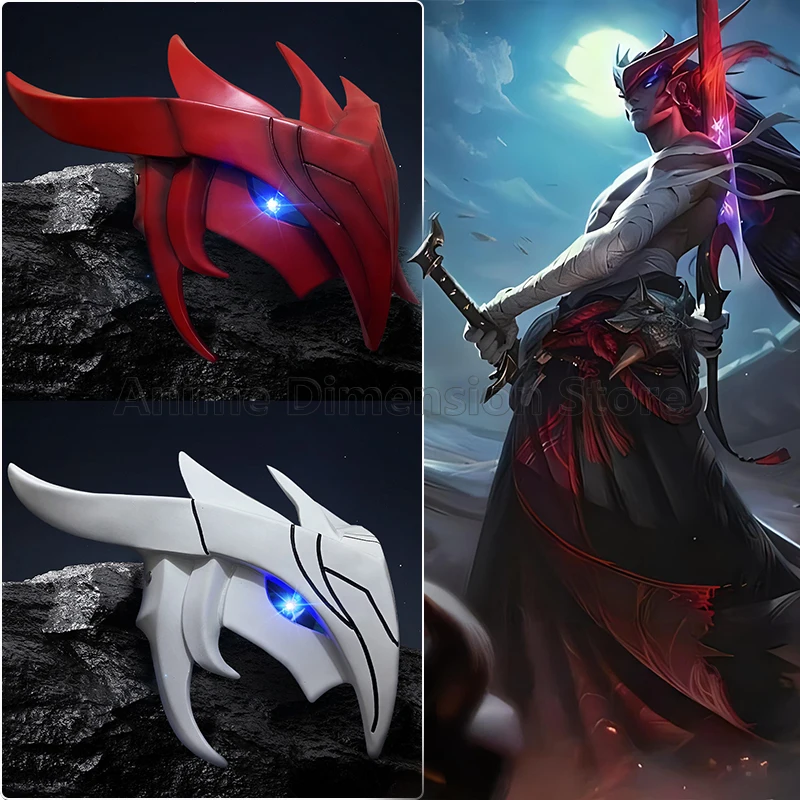 Yone-Cosplay-Props-LED-Mask-Game-LoL-The-Unforgotten-Yone-Role-Play ...
