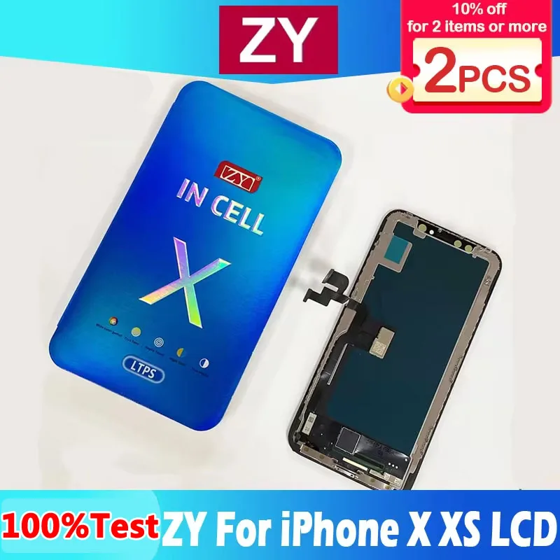 2Pcs-ZY-Incell-Screen-for-IPhone-X-XS-LCD-Display-Touch-Screen ...