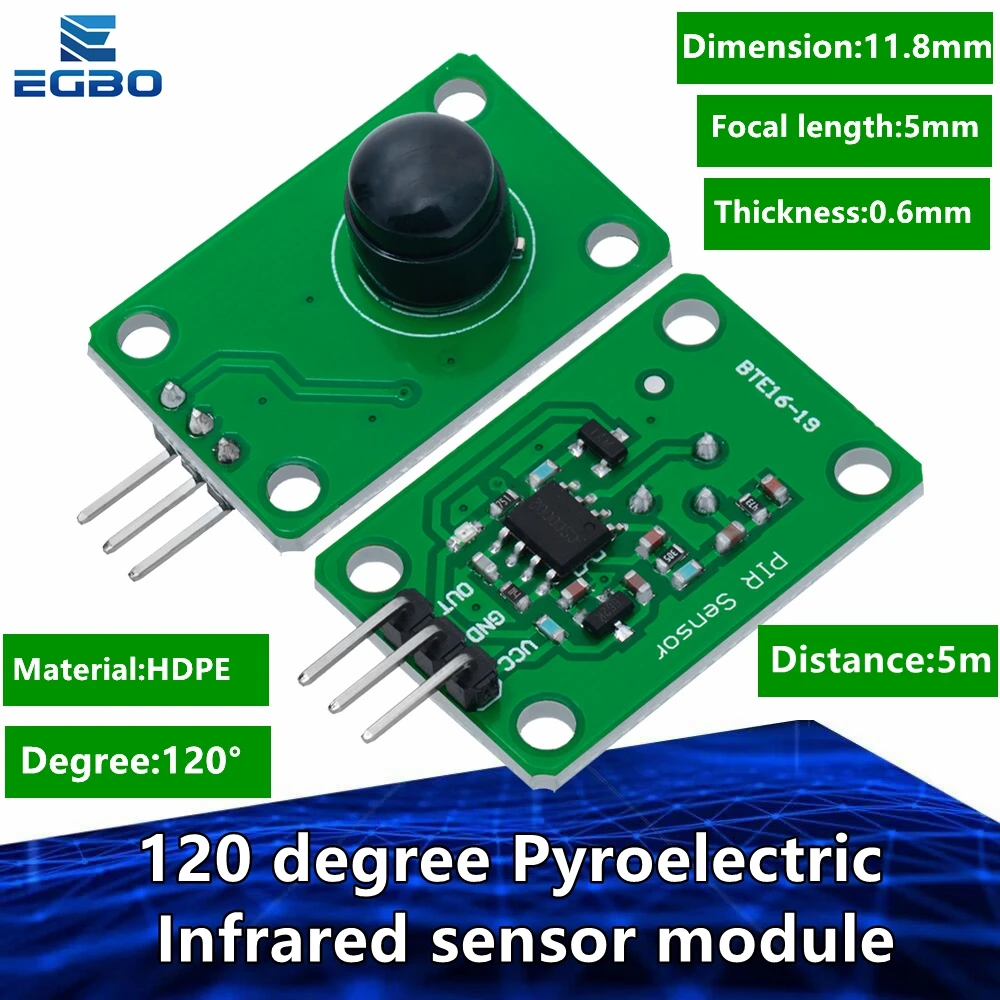 120 degree Pyroelectric Infrared sensor Human Body Detecting PIR Motion ...