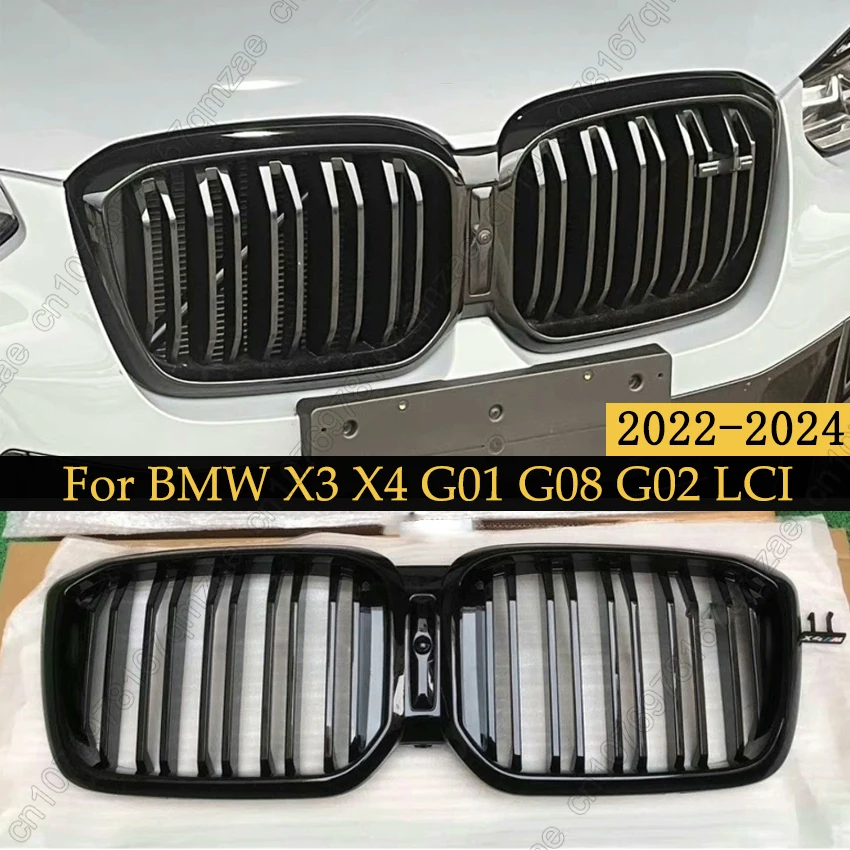 Front Bumper Grilles Kidney Racing Grill Single/Dual Slat Style For BMW ...