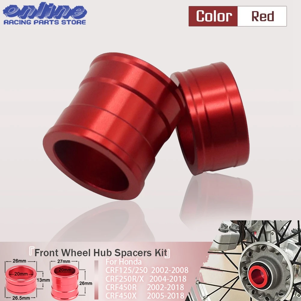 Motocycle-CNC-Front-Wheel-Hub-Spacers-Kit-For-Honda-CRF-125-250-250R ...