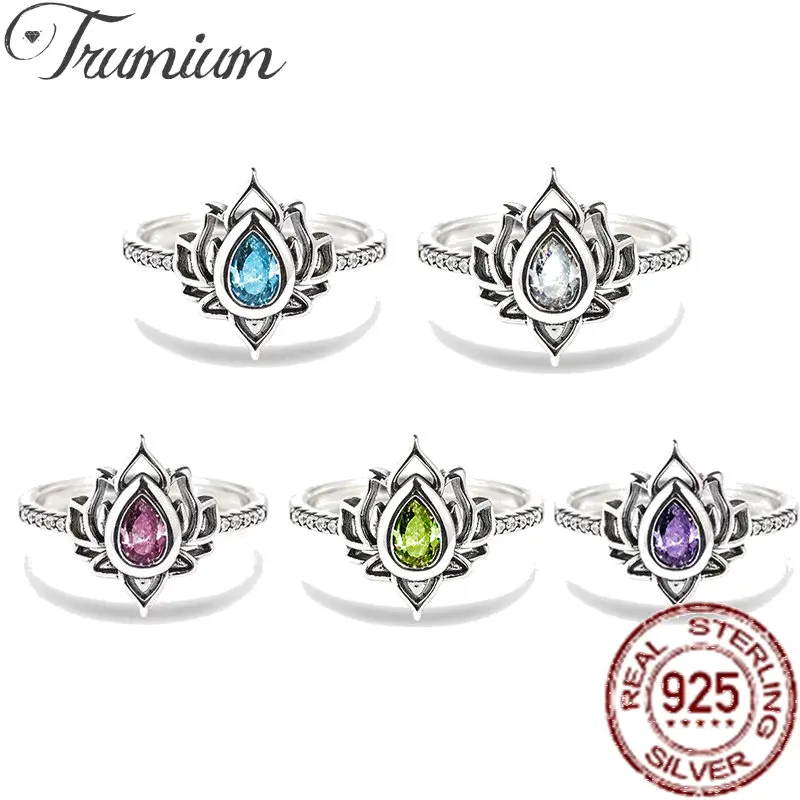 Silver Jewelry 925 Sterling Silver | Lotus Flower Sterling Silver Ring ...