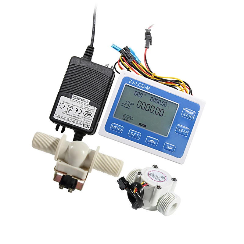 DN20-Digital-Display-Flow-Quantitative-Controller-Gear-Sensor-Solenoid ...