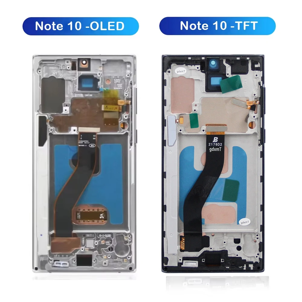 삼성 노트 10 N970 SM-N970F OLED / TFT 디스플레이 프레임 포함 LCD 터치 스크린 디지타이저 교체용 노트 ...