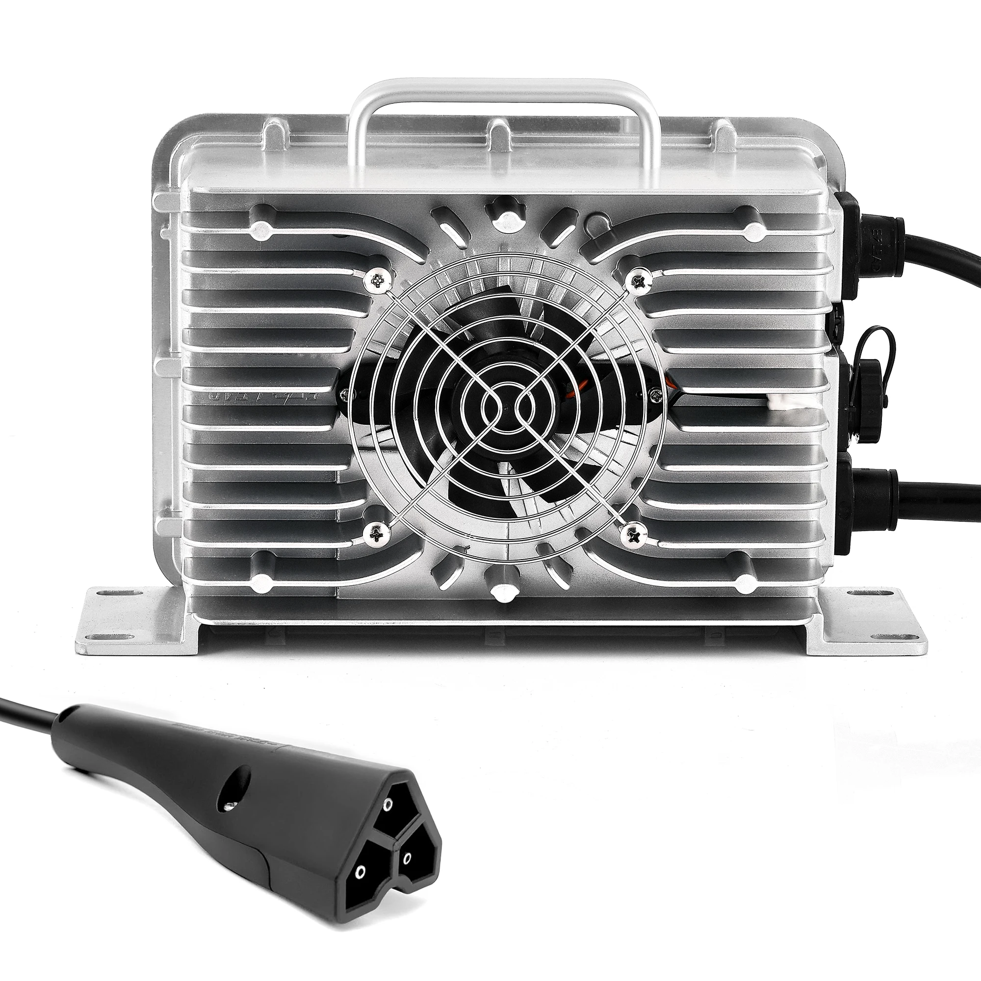 48 Volt 15 AMP Golf Cart Battery Charger 3 Pin Triangle Plug For EZGO ...