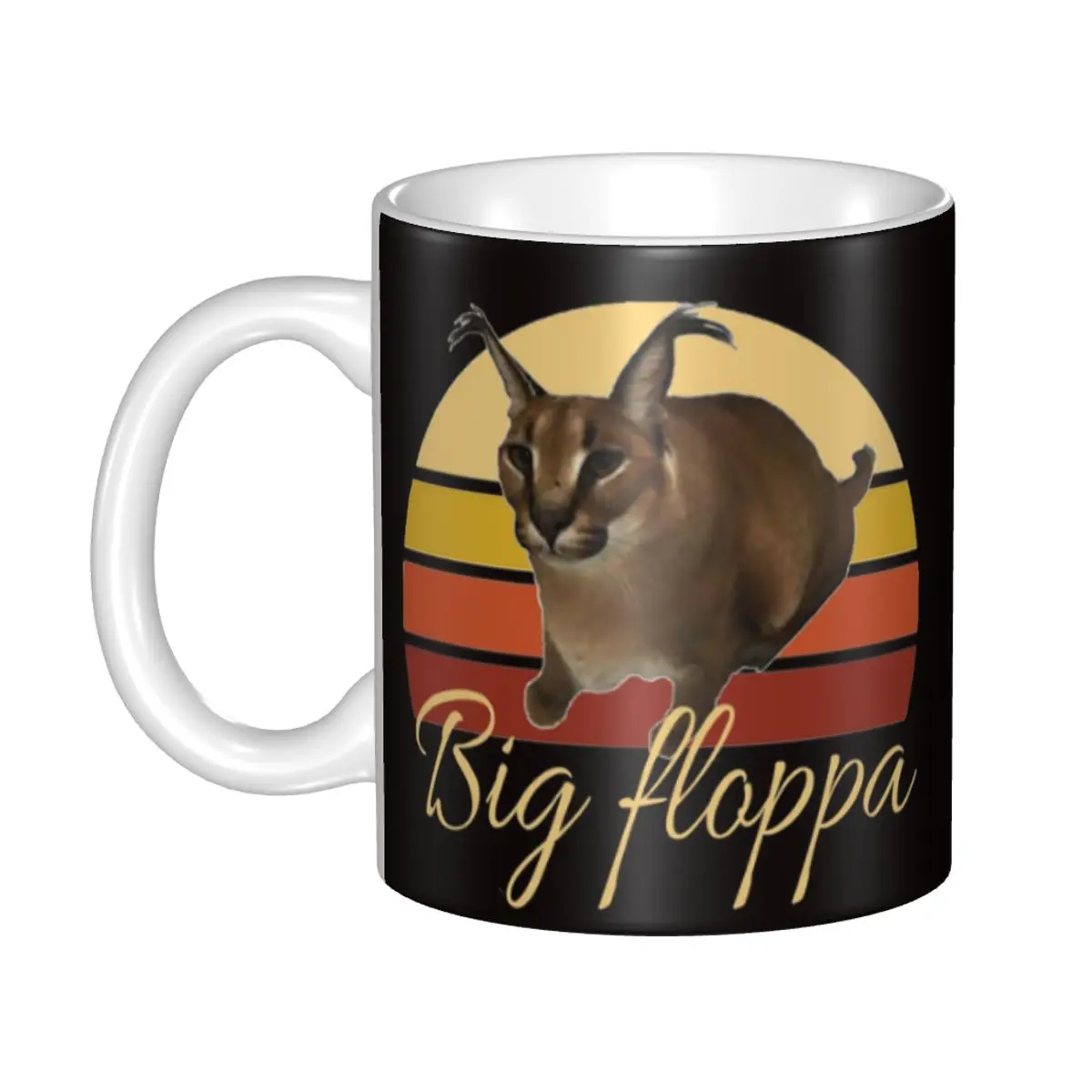 Tazas de café de gato Floppa grandes de estilo elegante, taza de té de ...