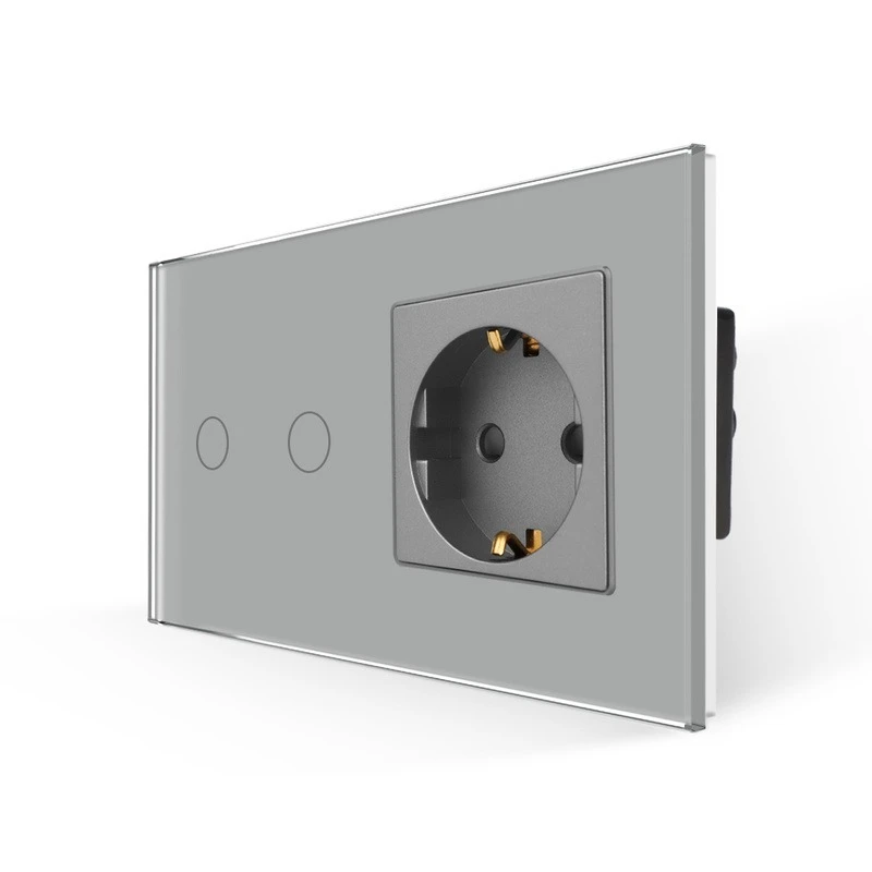 Bingoelec Socket With Switch Eu Sockets And Switches Crystal Glass ...