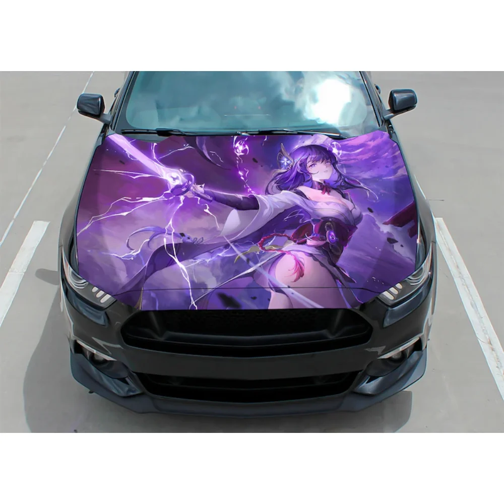 Araba-kaput-kartmas-seksi-anime-k-l-katana-k-z-vinil-etiket-grafik-wrap ...