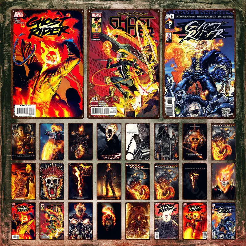 Marvel Ghost Rider : Spirit of Vengeance Metal Poster Johnny Blaze ...