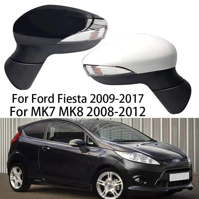 Left Right Car Door Wing Mirror Assembly For Ford Fiesta 2009-2017 MK7 ...