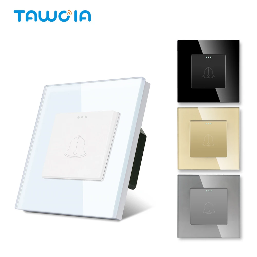 TAWOIA-Normal-Doorbell-Push-Button-Switch-EU-Standard-Crystal-Glass ...