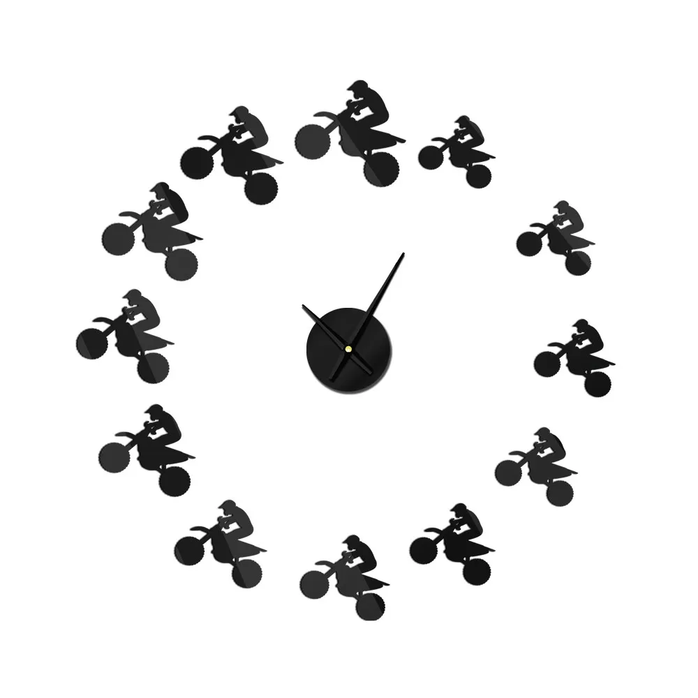 Dirt Bike Riders Diy Large Wall Clock Extreme Sports Aerial Dirt Bike ...