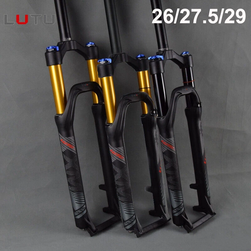 LUTU 26 27.5 29 MTB Fork Air Suspension Mountain Bike Fork Thru Axle 9 ...