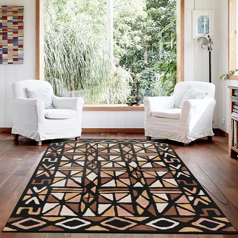 Living-Room-Retro-Bohemian-Style-Multi-color-Carpet-American-Light ...
