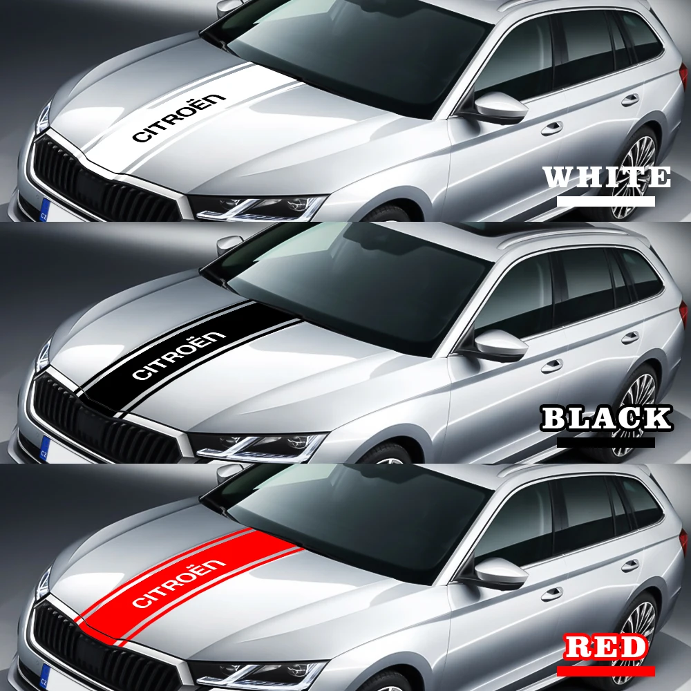 Car-Logo-Engine-Bonnet-Sticker-Waterproof-Hood-Cover-Stripes-Decals ...