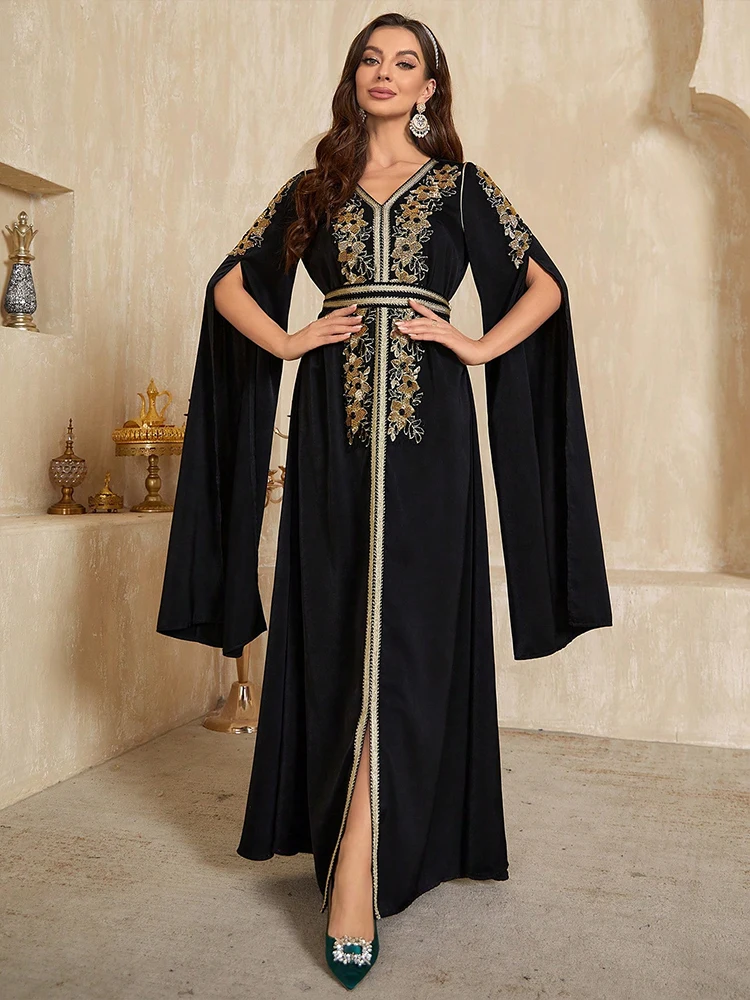 TOLEEN-Women-Floor-Length-Dresses-Retro-V-neck-Middle-Eastern-Dress ...