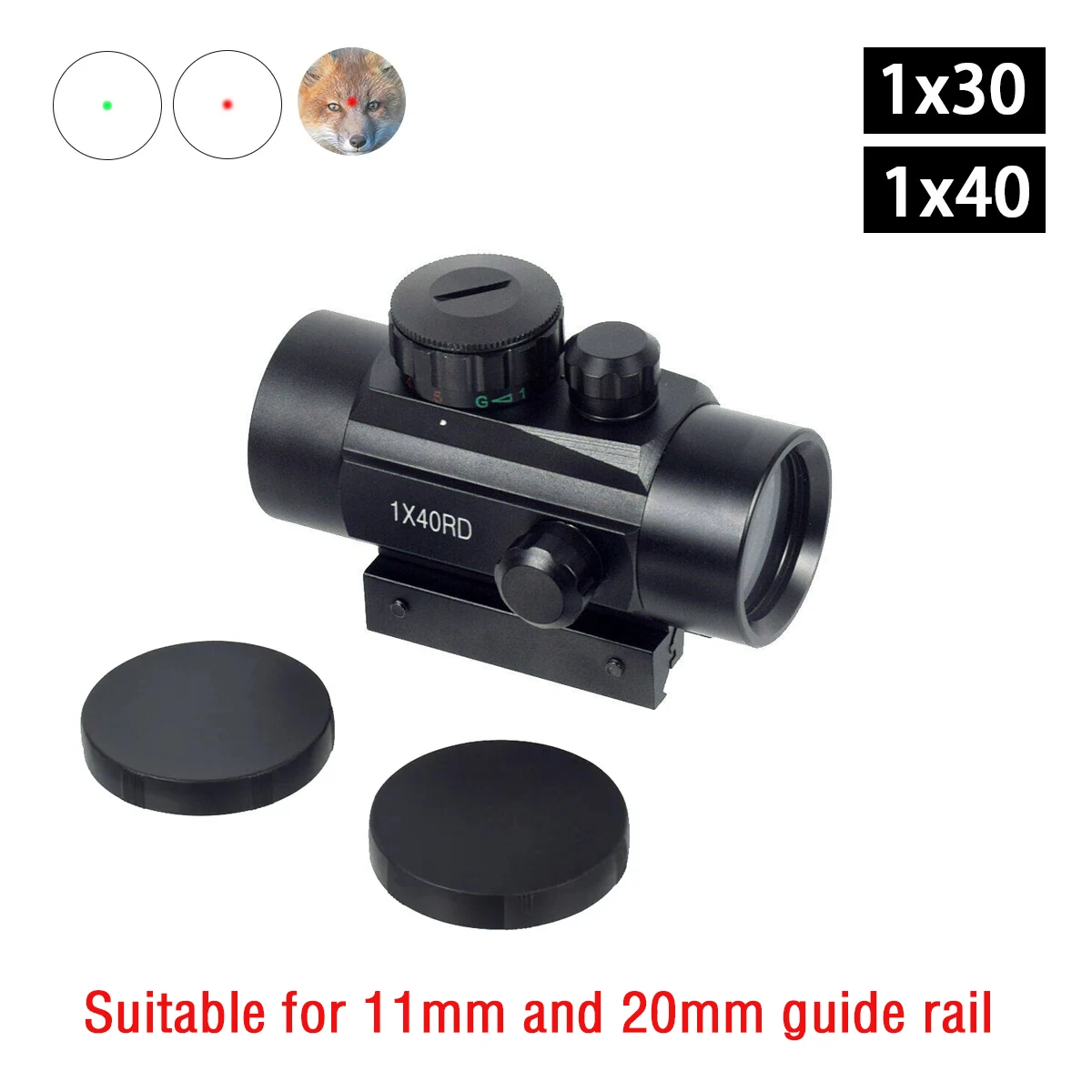 1X30-1x40-Red-Dot-Scope-Sight-Tactical-Rifle-scope-Green-Red-Dot ...