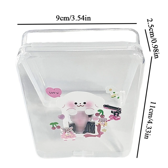 INS Transparent Plastic Storage Box Photocards Small Card Storage Box ...