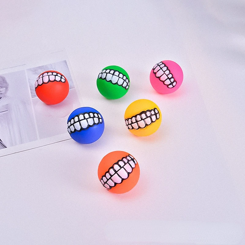 Pet dog toy Vocal bite resistant tooth ball pet glue ball toy bite ...