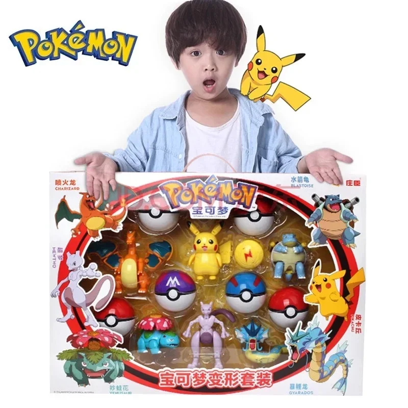 Pokemon-Ball-Variant-Toys-Model-Pikachu-Jenny-Turtle-Pocket-Monsters ...