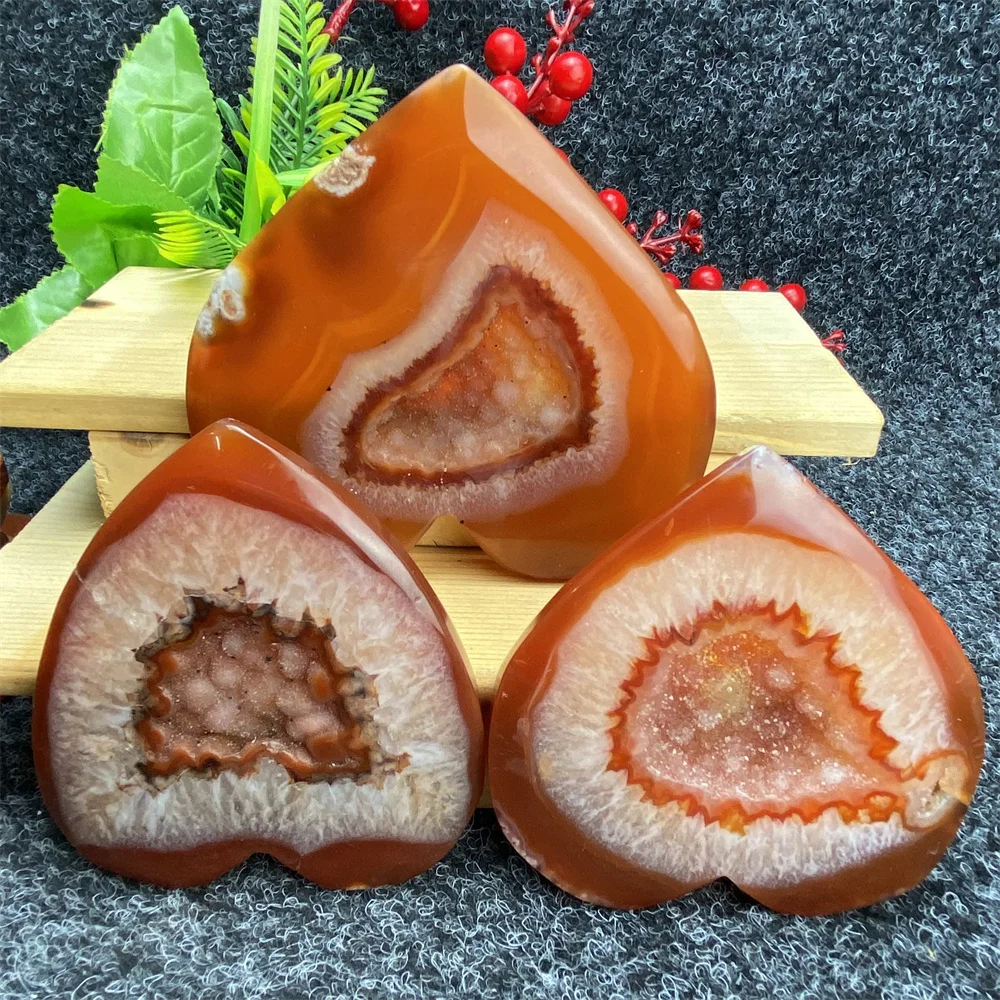 Natural-Undyed-Red-aAgate-Slices-Geodes-Love-Room-Decorations-Home-And ...
