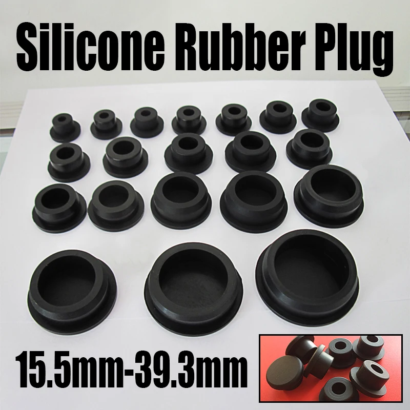 1-3PCS-15-5mm-39-3mm-Black-Silicone-Rubber-Cap-T-type-Hole-Plug-Cover ...