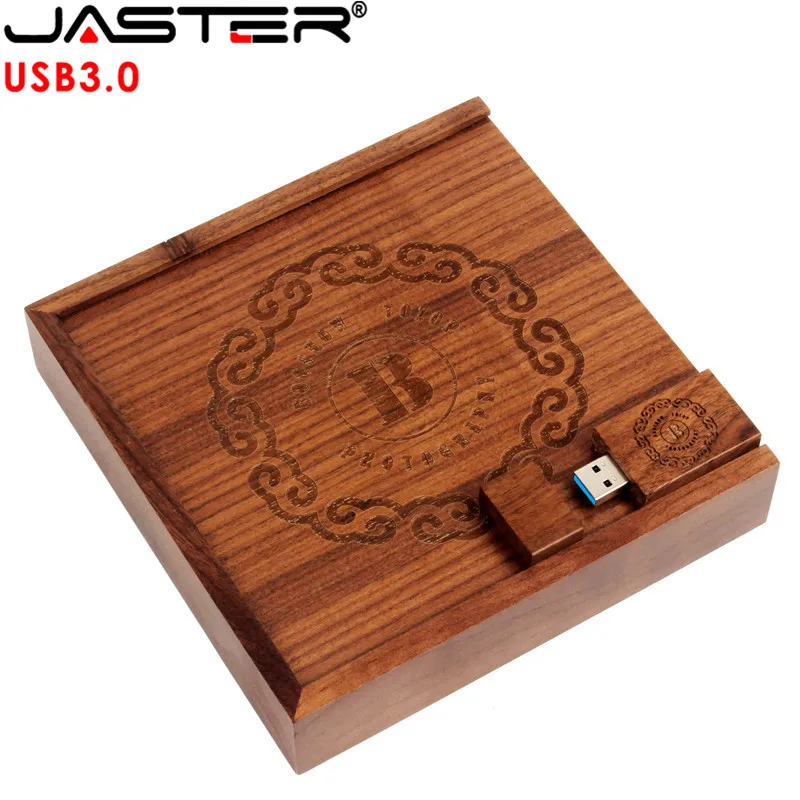 JASTER USB 3.0 Wood Photo Unique Album Box U Disk Pendrive 16GB 32GB ...