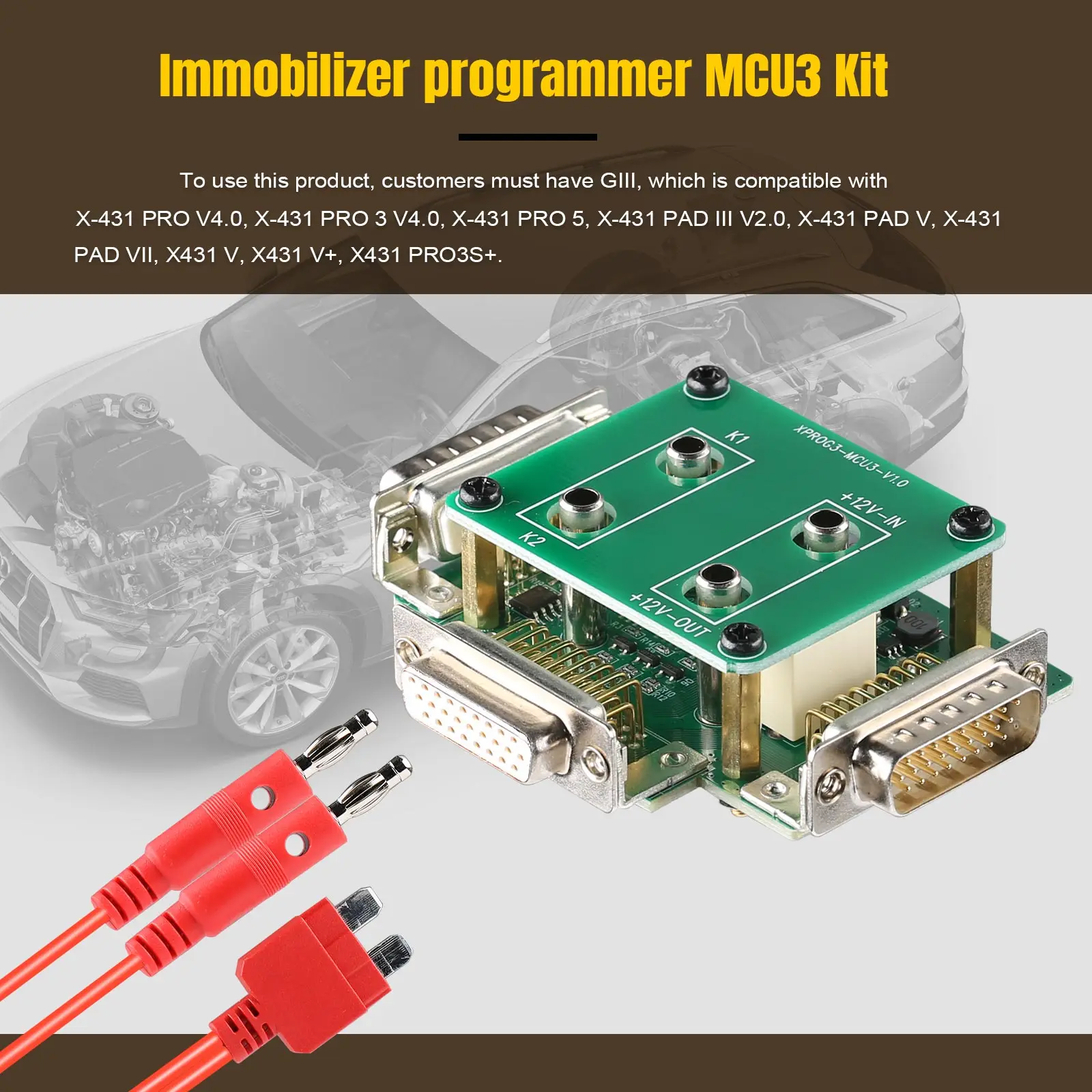 LAUNCH X431 Immobilizer Programmer MCU3 Kit Anti-theft adapter board ...