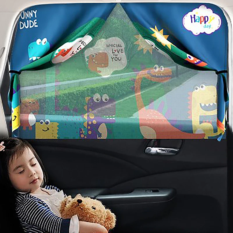 Car-Window-Sun-Shade-Cute-Baby-Cartoon-Magnetic-Curtain-Windscreen ...